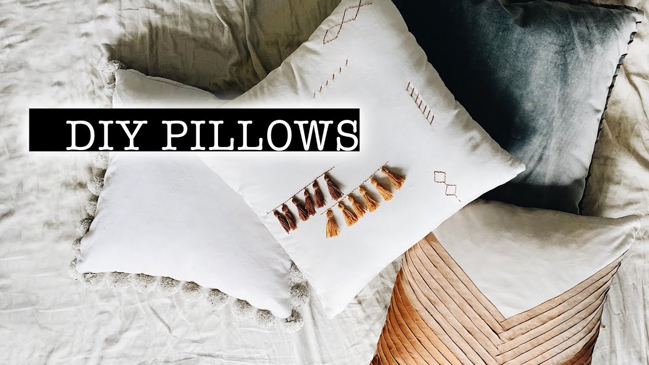 DIY throw pillows no-sew for chic living rooms