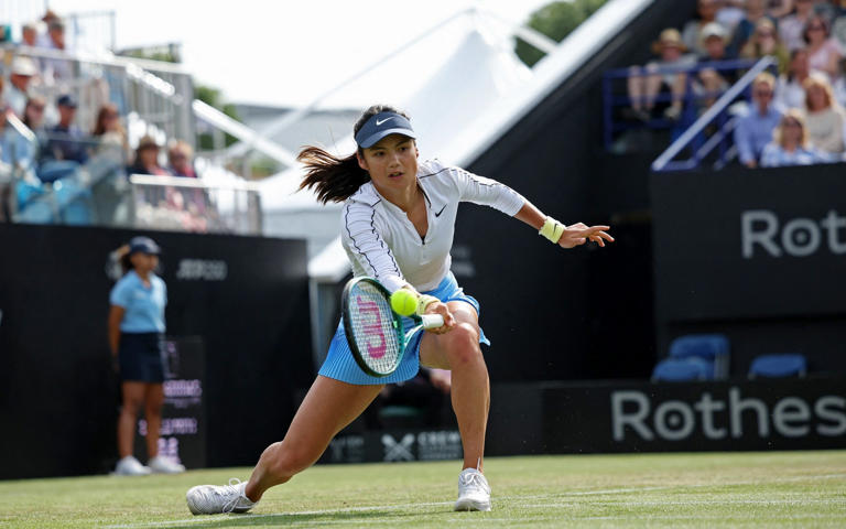 Emma Raducanu finds positive spin after she is blown away at Eastbourne Emma Raducanu finds positive spin after she is blown away at Eastbourne