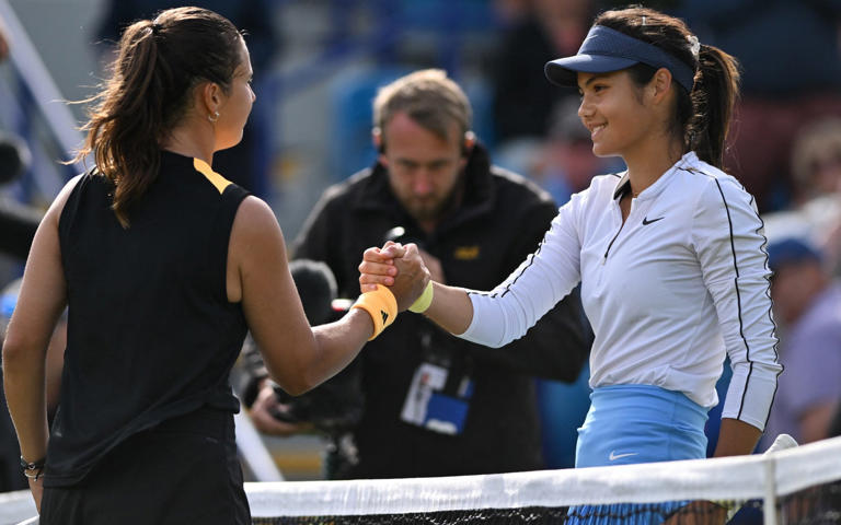 Emma Raducanu finds positive spin after she is blown away at Eastbourne Emma Raducanu finds positive spin after she is blown away at Eastbourne