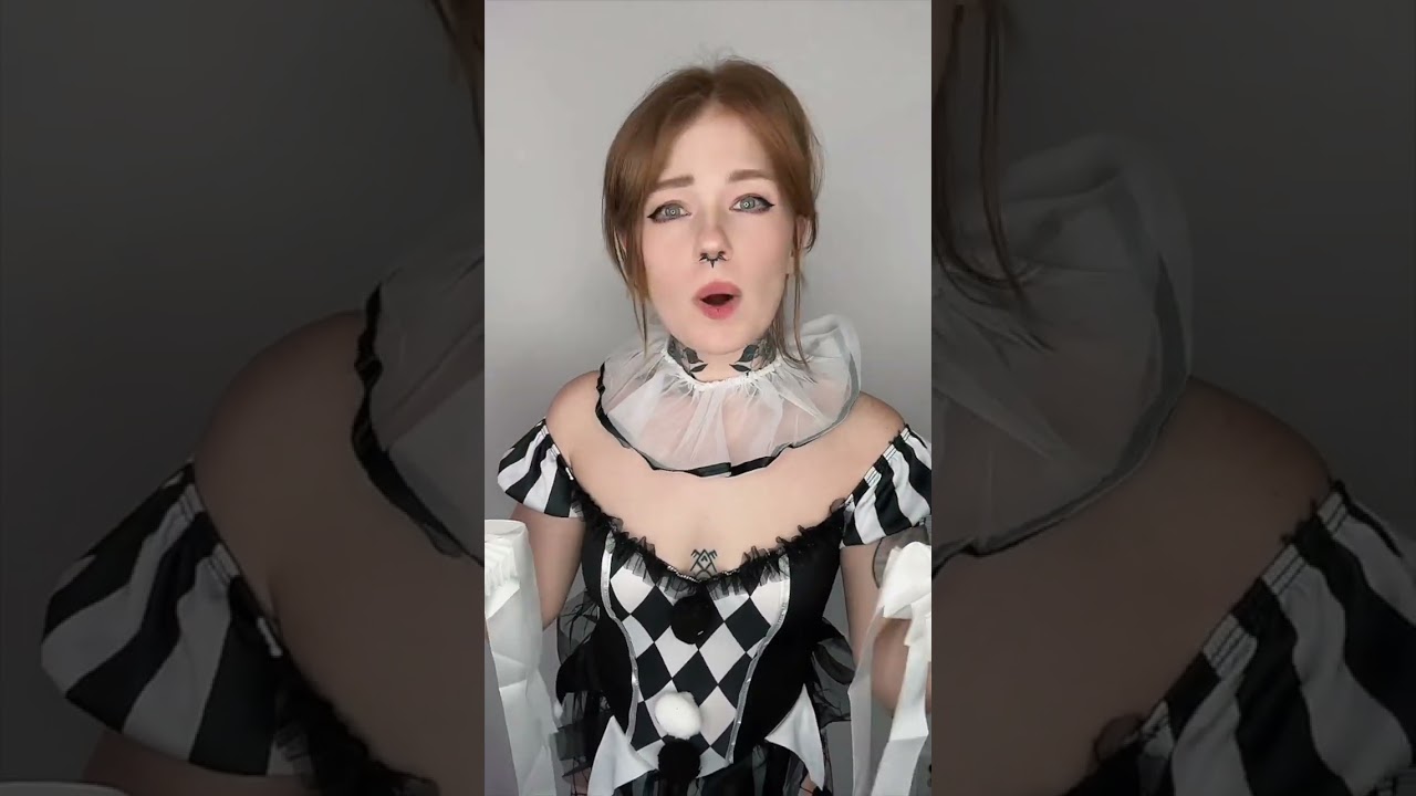 Gothic jester character brought to life through cosplay makeup