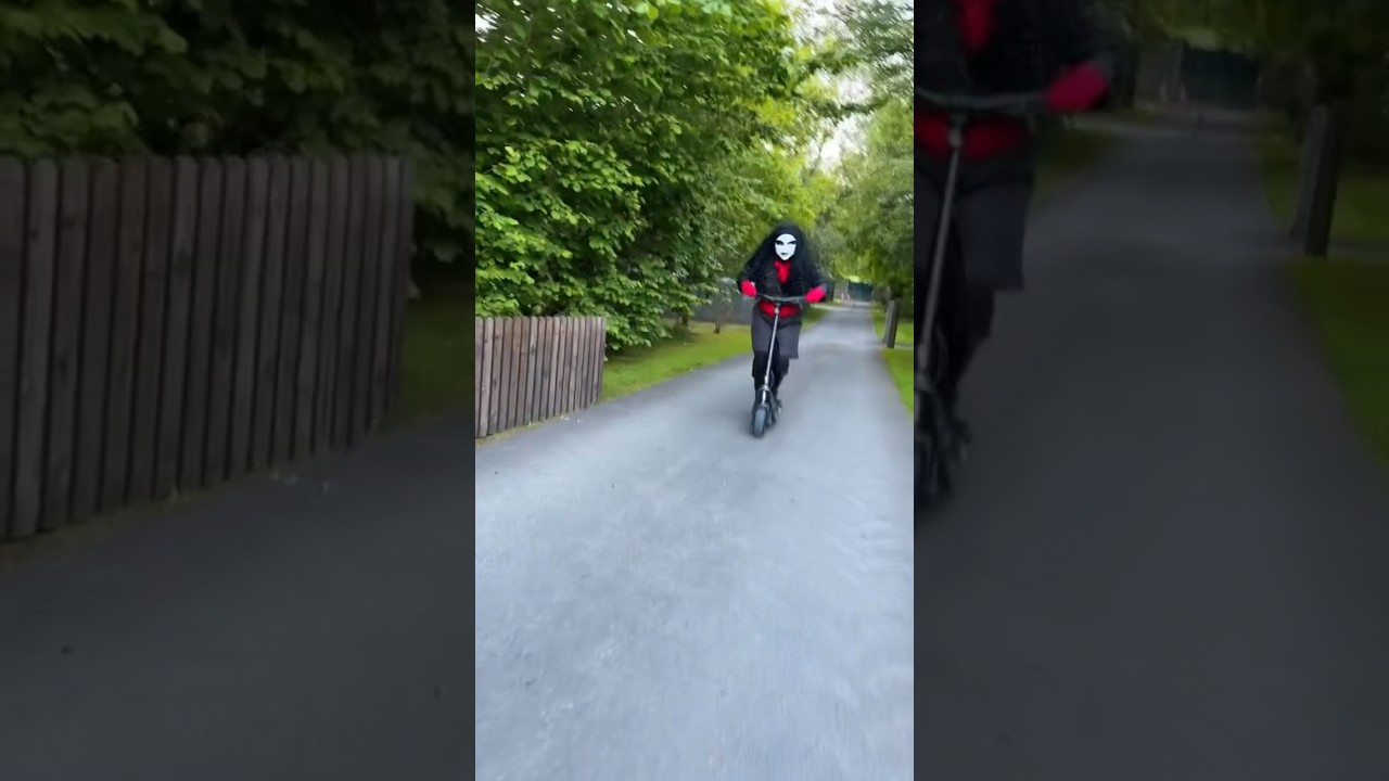 SASHA rides a scooter and causes panic