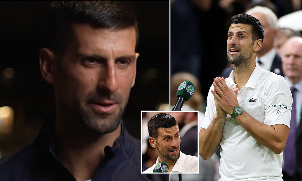 Djokovic walks out of interview after angry Wimbledon outburst Djokovic walks out of interview after angry Wimbledon outburst
