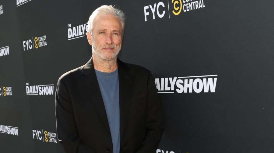 Jon Stewart cuts hand during fiery monologue on DOGE, prescription drugs