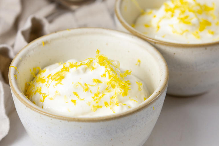 Lemon Cottage Cheese Pudding