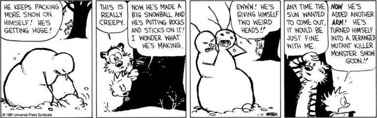 15 Best Calvin and Hobbes Comics Set In A Winter Wonderland