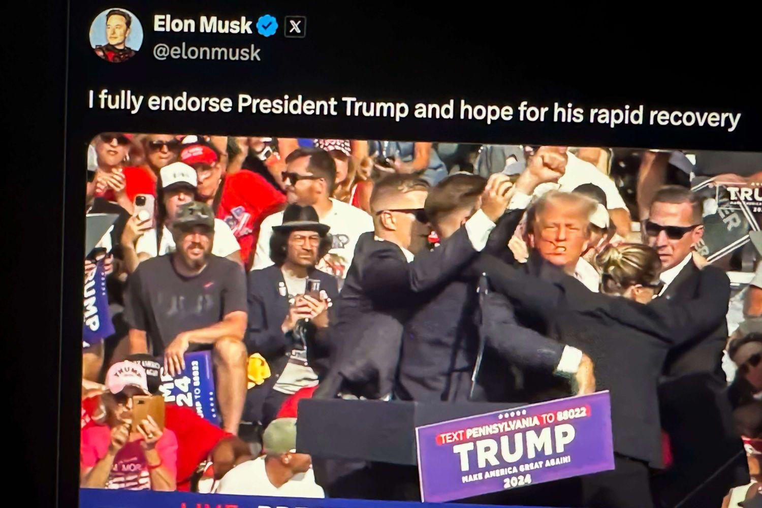 Présidentielle américaine : après la tentative d'assassinat, Elon Musk ... Présidentielle américaine : après la tentative d'assassinat, Elon Musk ...