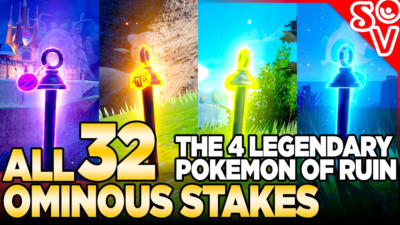All 32 Ominous Stakes for Legendary Treasures of Ruin - Pokemon Scarlet ...