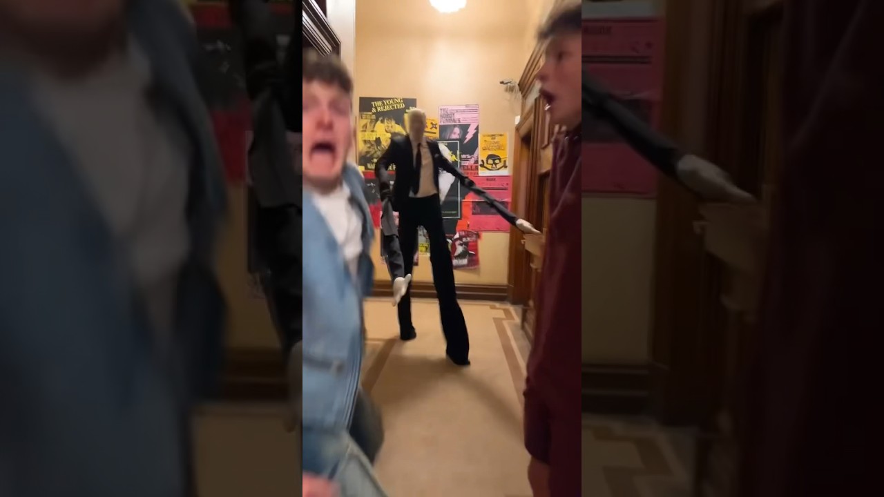 Slenderman traps Adam B and crew in shocking viral short