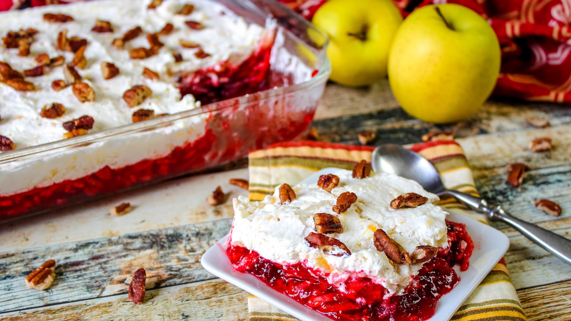 Sweet and tangy, this cranberry cream cheese salad is perfect for ...