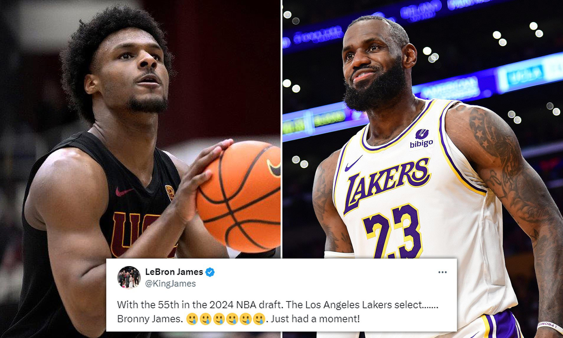 LeBron James speaks out on son Bronny being drafted by the Lakers with ... LeBron James speaks out on son Bronny being drafted by the Lakers with ...