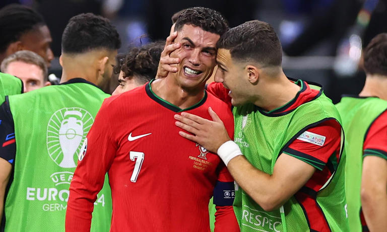 Cristiano Ronaldo breaks down in TEARS after his extra-time penalty was ... Cristiano Ronaldo breaks down in TEARS after his extra-time penalty was ...
