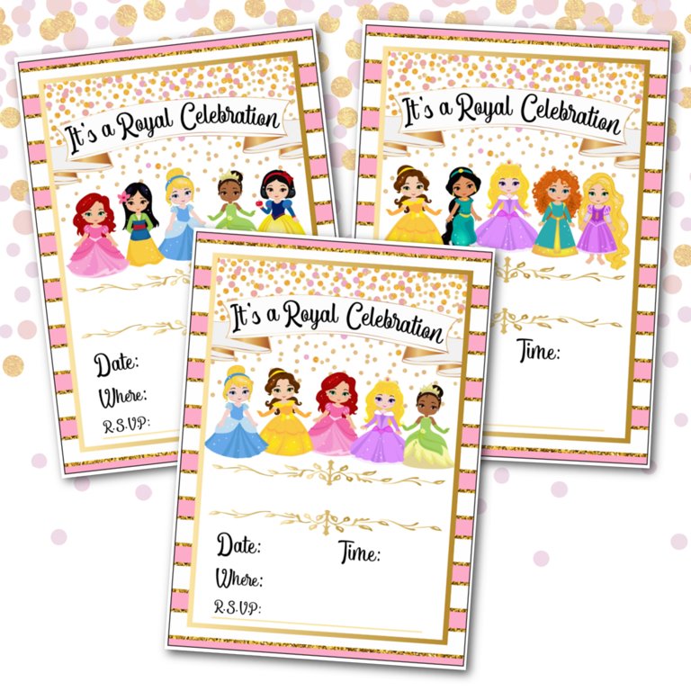 Disney Princess Invitations (Free Printables)