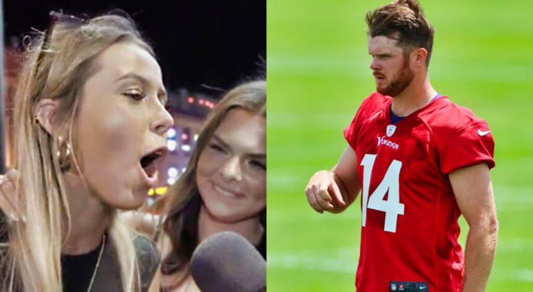 Vikings QB Sam Darnold Seemingly Shoots His Shot At The “Hawk Tuah” Girl Vikings QB Sam Darnold Seemingly Shoots His Shot At The “Hawk Tuah” Girl