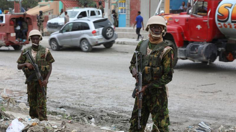Kenyan Police patrol Haitian Capital Kenyan Police patrol Haitian Capital
