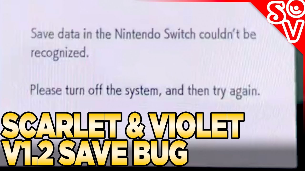 Save data bug warning for Pokemon Scarlet and Violet version 1.2