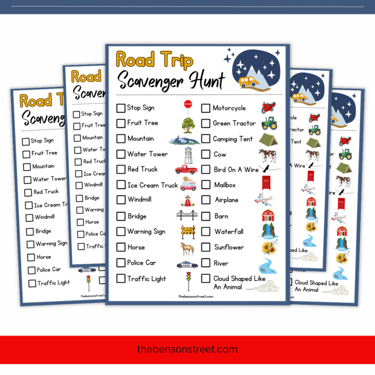 FREE Road Trip Scavenger Hunt Printable for Kids