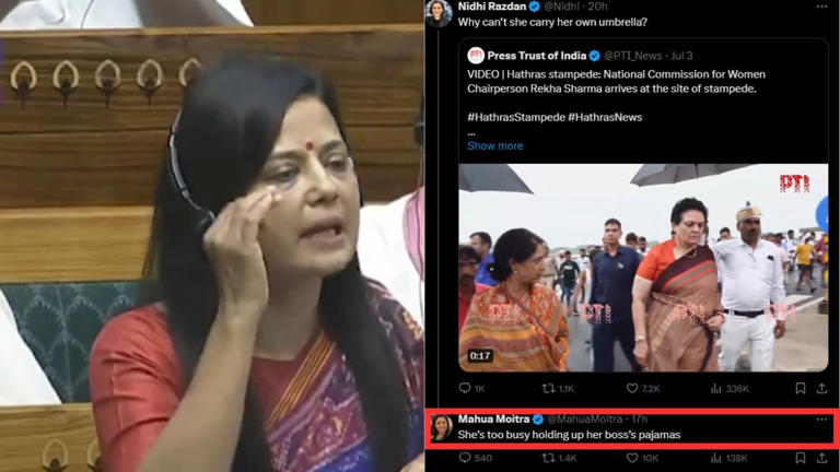 'Too Busy Holding Boss's Pajamas...' TMC's Mahua Moitra Takes Potshot ... 'Too Busy Holding Boss's Pajamas...' TMC's Mahua Moitra Takes Potshot ...