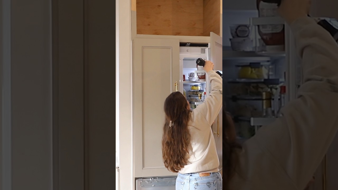 Disguise Your Fridge With This Smart DIY Cabinet Hack