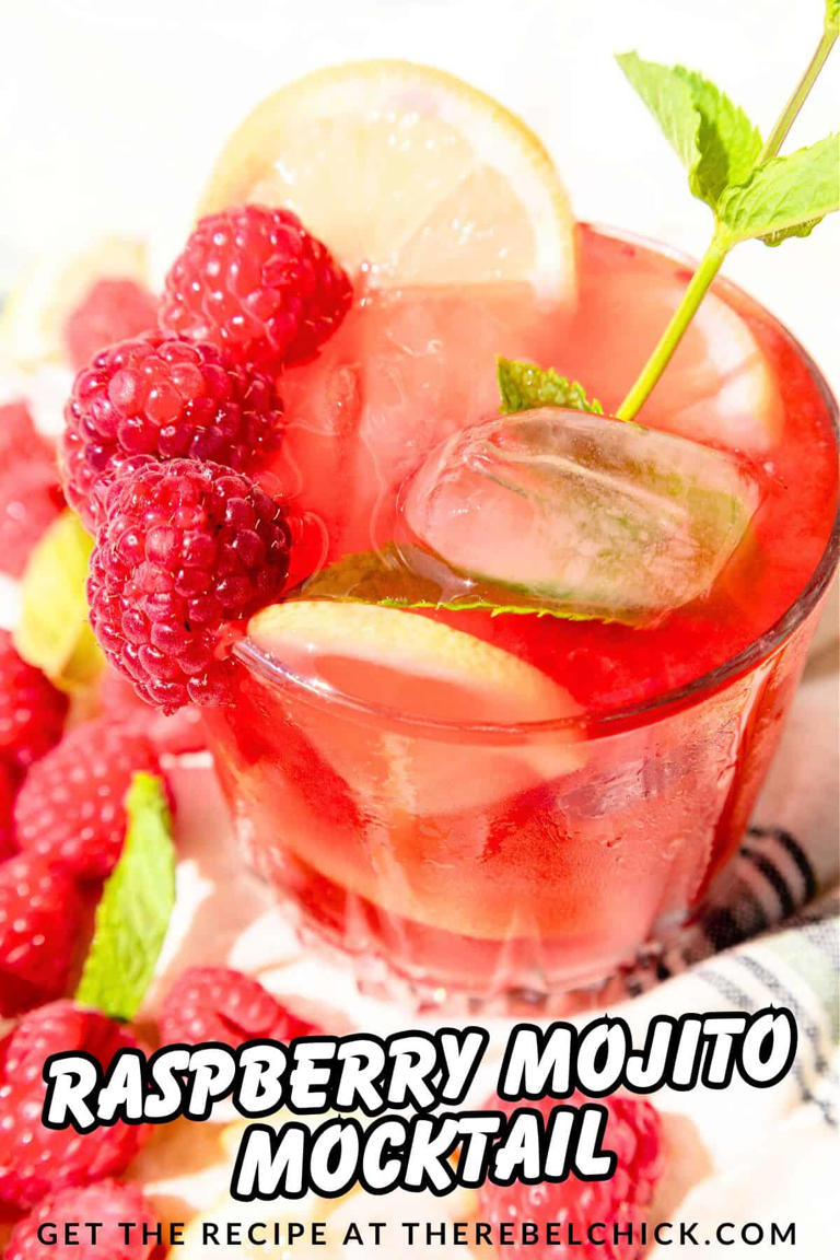 Raspberry Mojito Mocktail