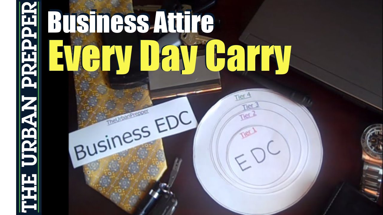 Set up a business attire everyday carry pack for professionals