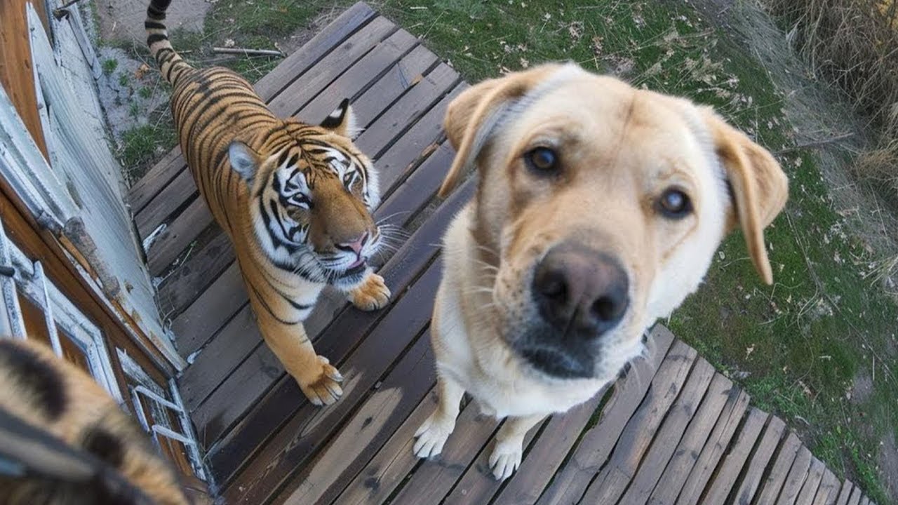 Extrovert Dog Makes New Animal Friend