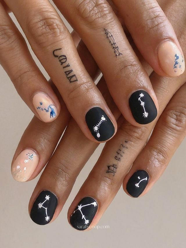 35+ Zodiac Cancer Nail Art Designs