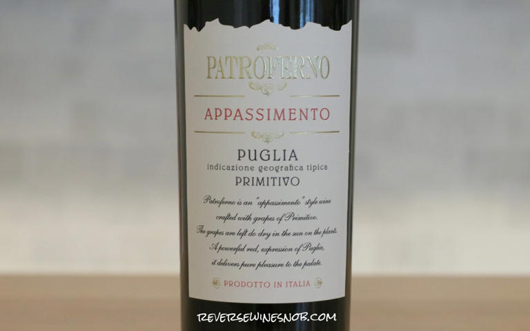 Patroferno Appassimento Puglia Primitivo - A Sweet One