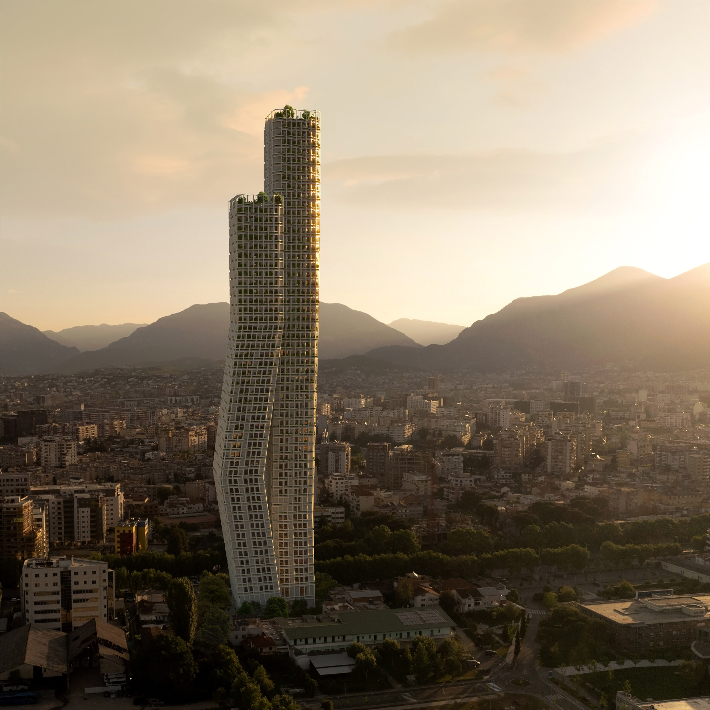 Why are so many unusual skyscrapers being built in Tirana?