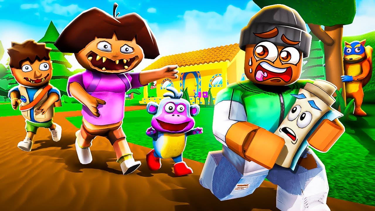 Running From Hungry Dora in Roblox
