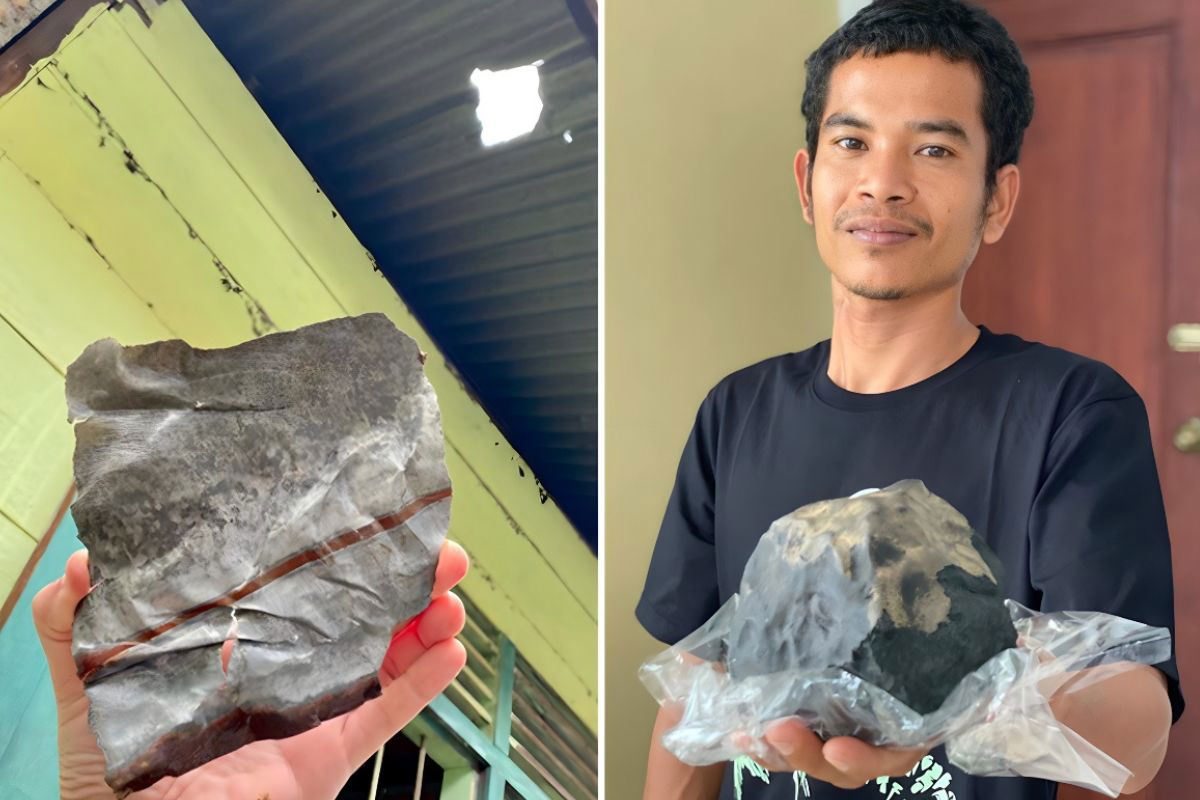 Man Cashes In After A Rock Crashes Through His Roof Man Cashes In After A Rock Crashes Through His Roof
