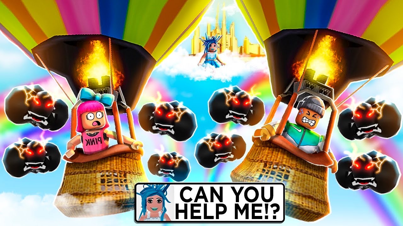 Magic balloon story map gameplay in Roblox