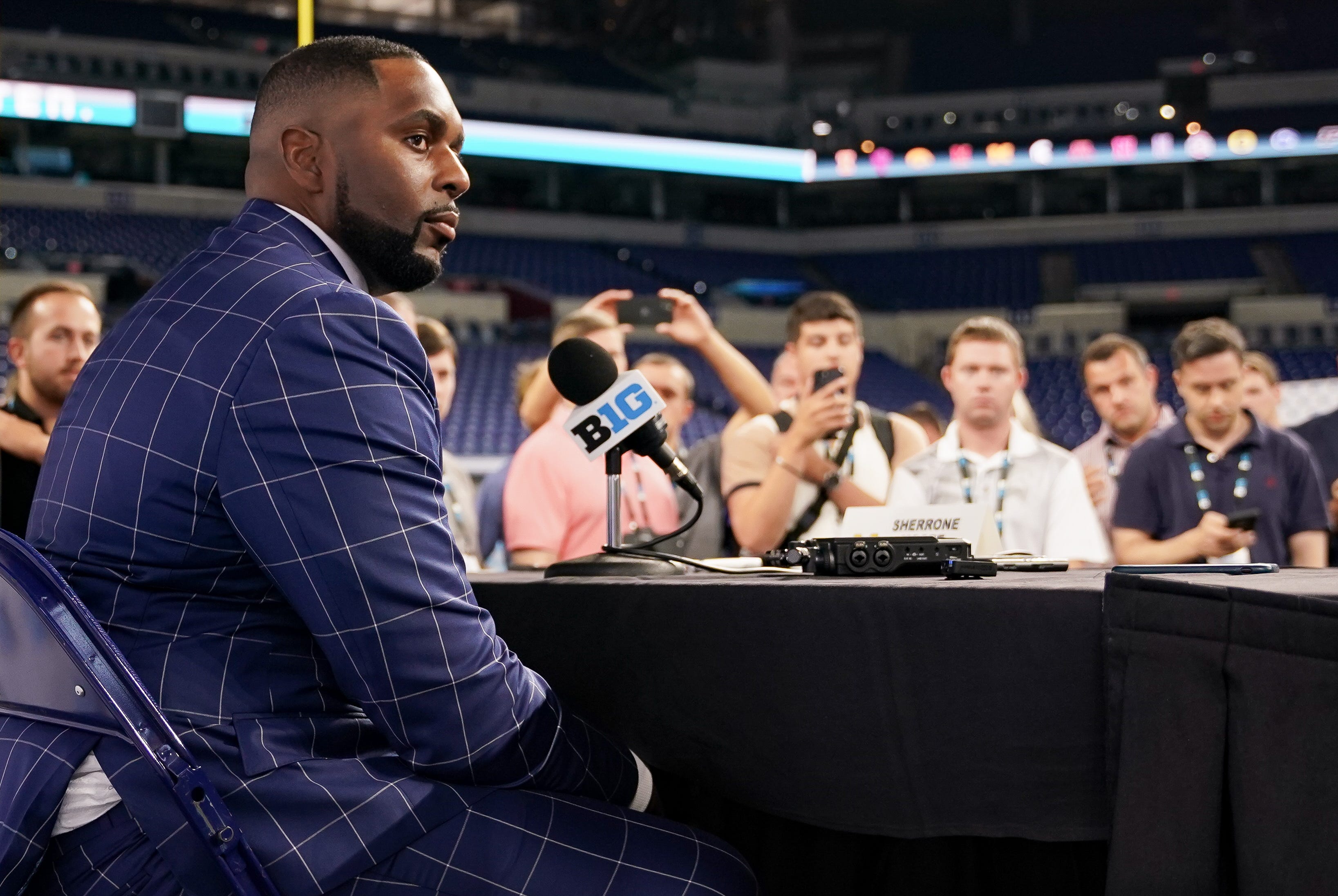 Michigan football's Sherrone Moore speaks at Big Ten media days: Live ...