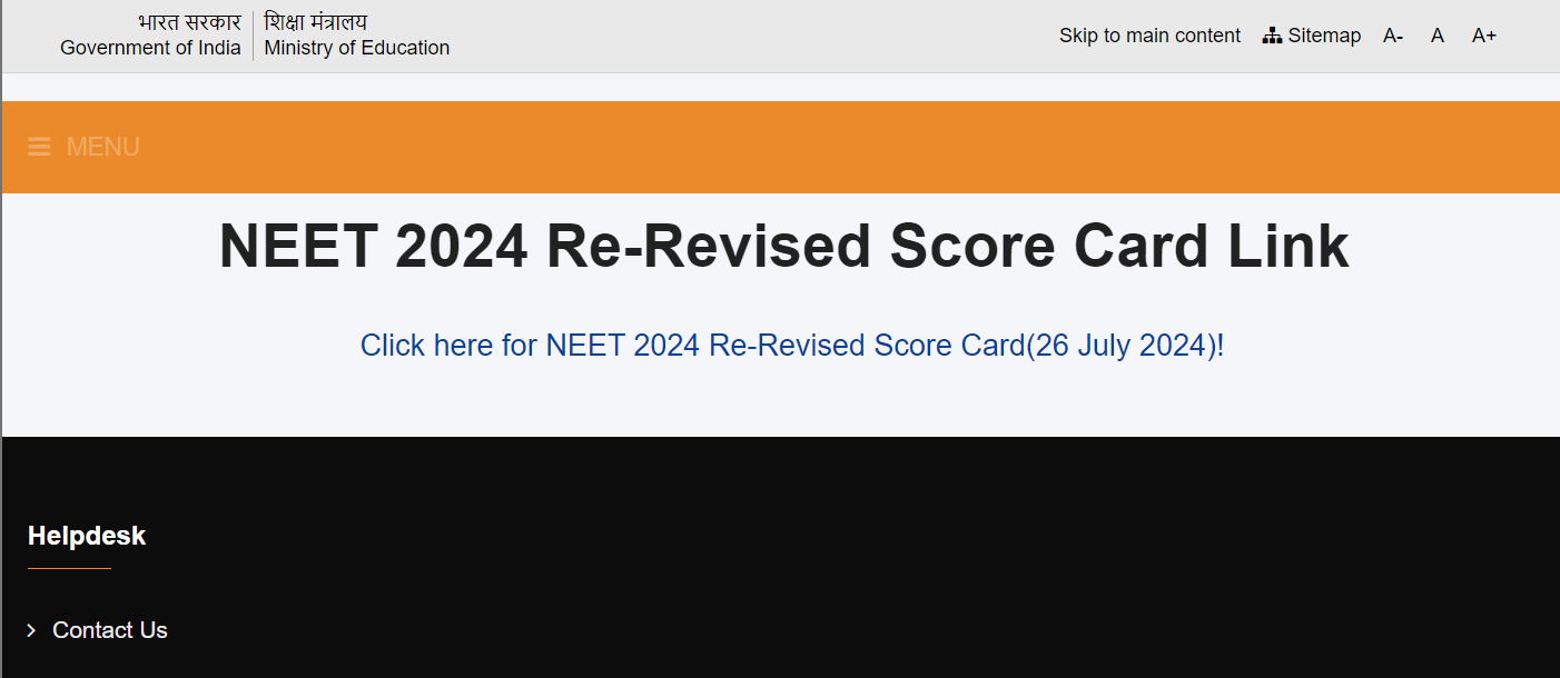 NEET UG Revised Scorecard 2024 released at nta.ac.in: Direct link to ... NEET UG Revised Scorecard 2024 released at nta.ac.in: Direct link to ...