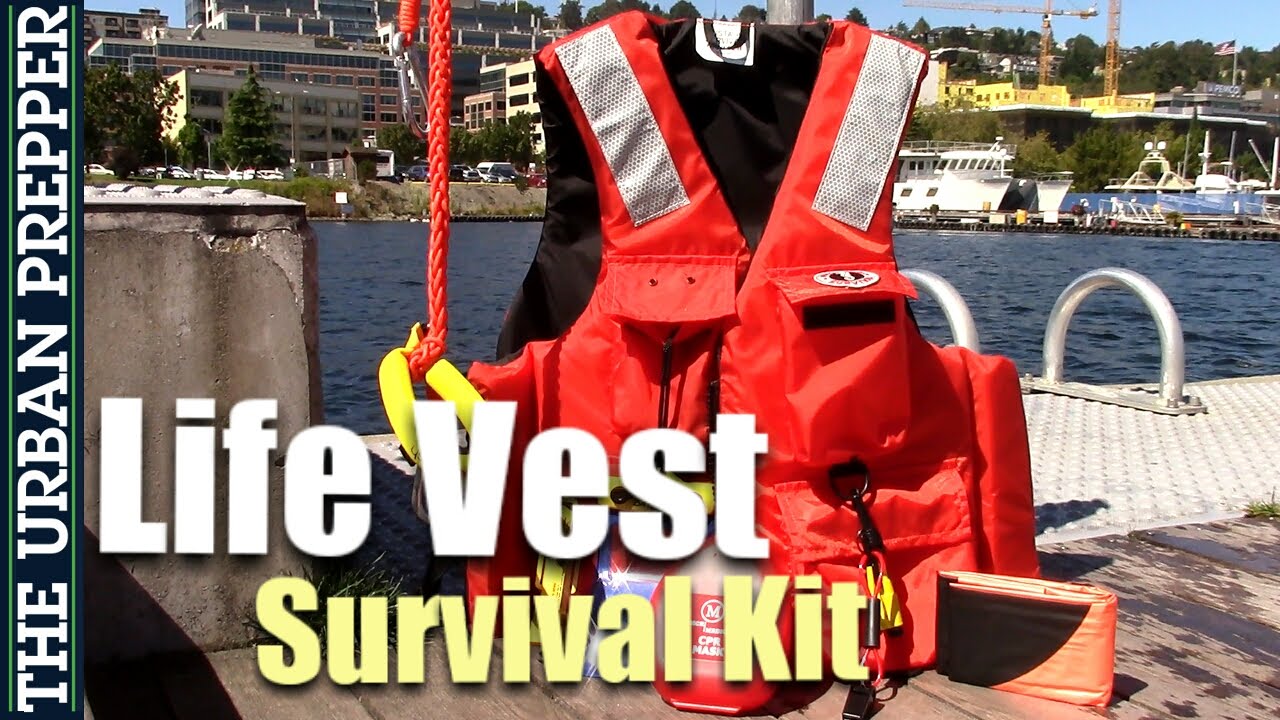 Testing a flood and tsunami survival life vest emergency kit