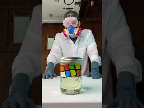 Rogue science: Leaving a rubik's cube in acid for a week