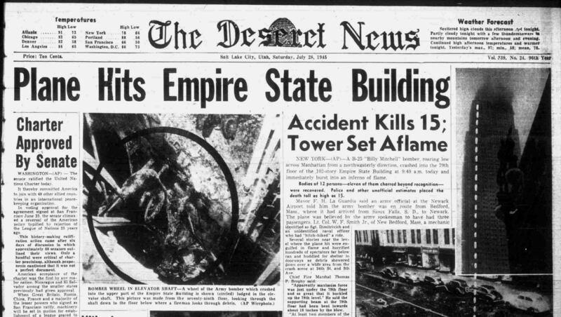 Deseret News archives: The day a plane hit the Empire State Building 79 ...