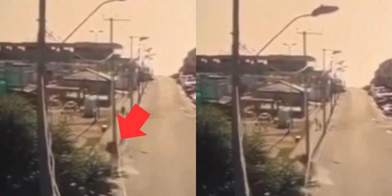 Video: Motor met vier personen botst tegen een paal en een vrouw ... Video: Motor met vier personen botst tegen een paal en een vrouw ...
