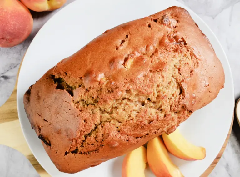 Easy Sourdough Discard Peach Quick Bread Recipe