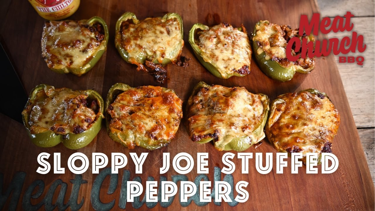 Roast sloppy joe-stuffed bell peppers bursting with cheesy flavor