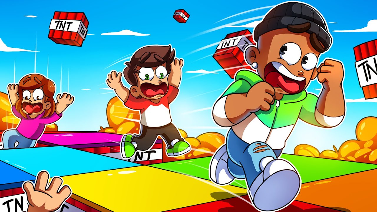 Fall block map challenges in Roblox