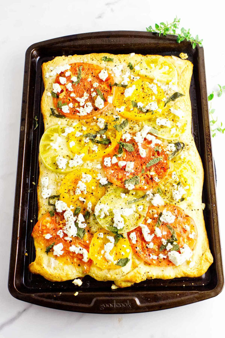 Feta and Tomato Flatbread