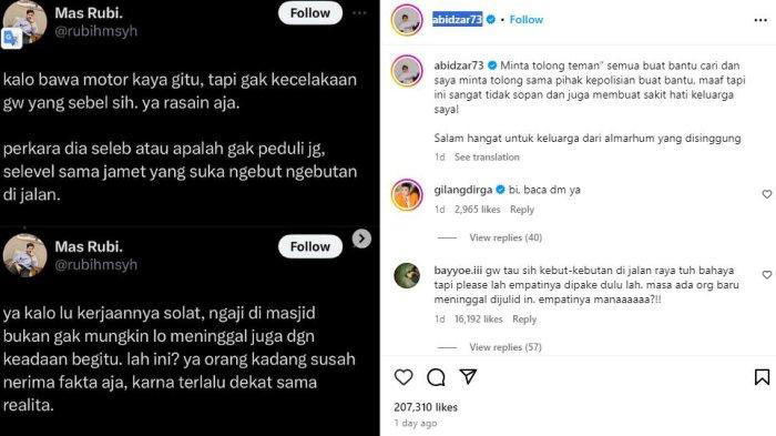 Abidzar Al Ghifari Ajak Netizen yang Singgung Mendiang Uje di ... Abidzar Al Ghifari Ajak Netizen yang Singgung Mendiang Uje di ...