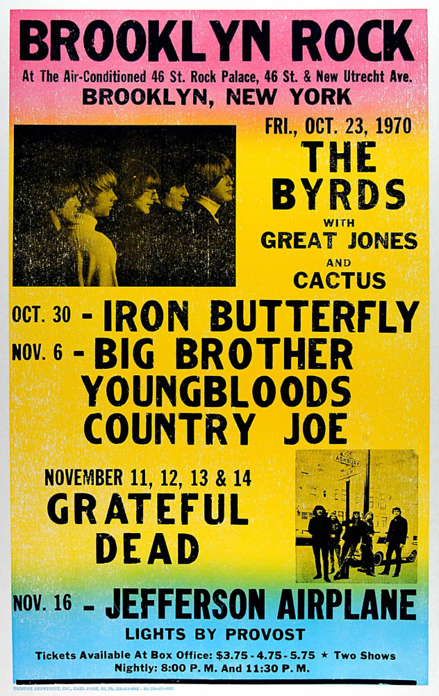 Vintage posters of memorable music shows