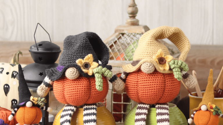 Adorable Crochet Fall Gnomes