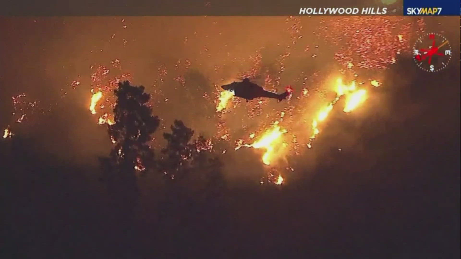Southern California Wildfire: Sunset Fire in the Hollywood Hills ...