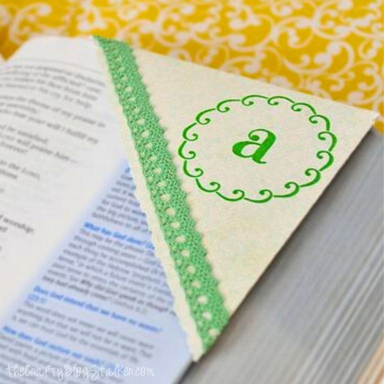 DIY Corner Bookmarks with Personalized Stamps