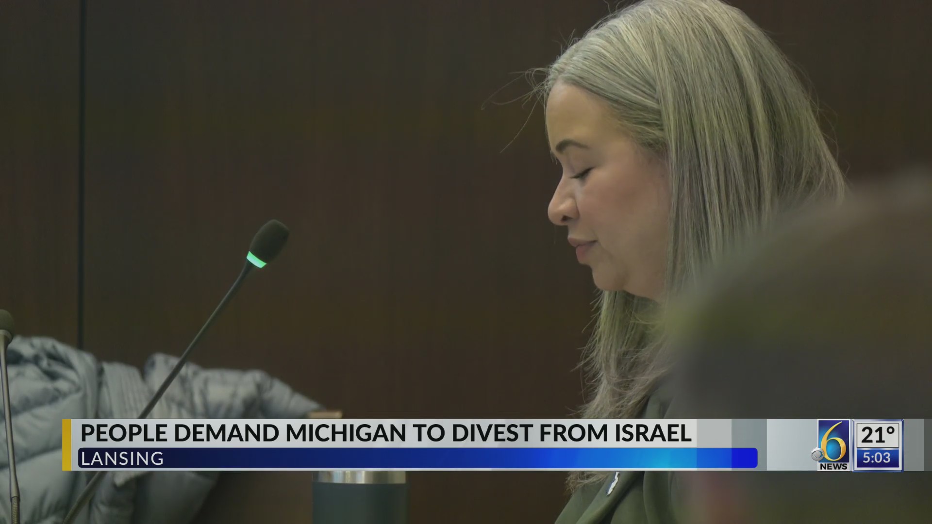 People demand Michigan's divestment from Israel bonds