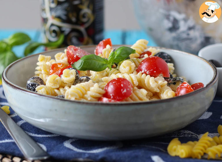 Romige koude pasta, klaar in minder dan 10 minuten!