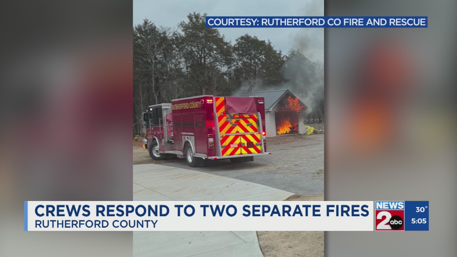 Crews respond to separate fires in Rutherford County