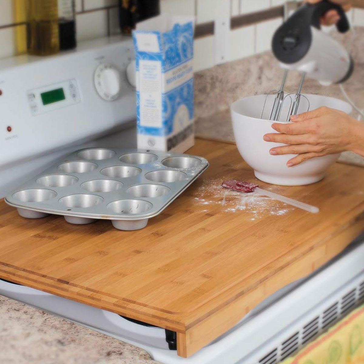 This Stovetop Cutting Board Is the Easiest Way to Add Extra Counter Space This Stovetop Cutting Board Is the Easiest Way to Add Extra Counter Space